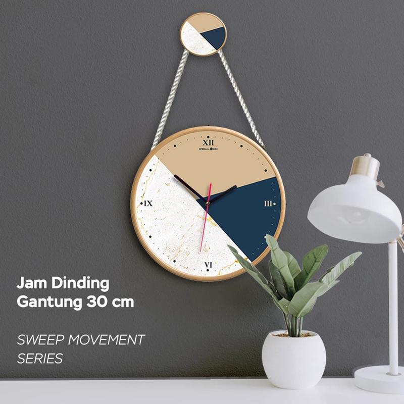JAM DINDING UNIK - JAM DINDING GANTUNG ESTETIK MOTIF KAYU - SWEEP ...