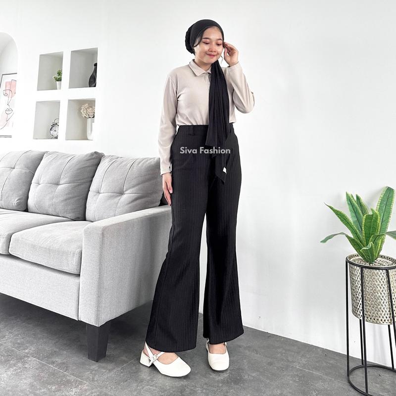 Sivafashion - Celana Cutbray Knit Wanita Higwaist Knit Cutbray - Shop ...