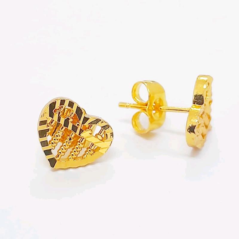 Abacus Love Anting-Anting Subang Skru 24K Gold Plated Stud Earring ...