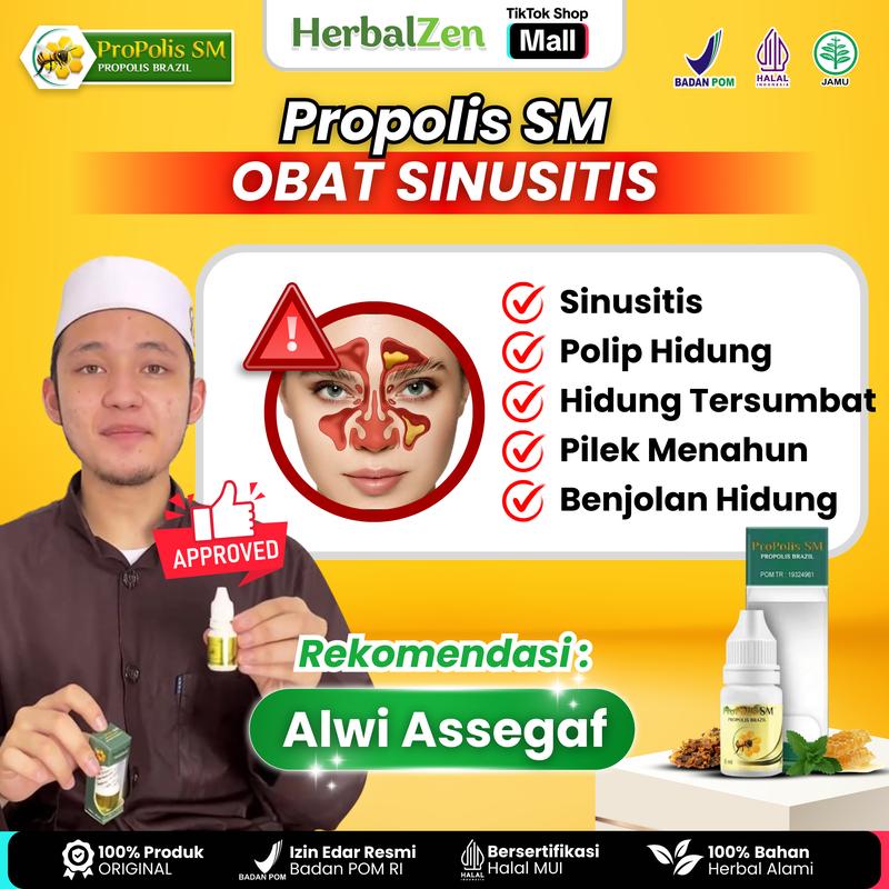 Propolis SM Obat Sinusitis, Polip Hidung, Hidung Tersumbat, Pilek ...