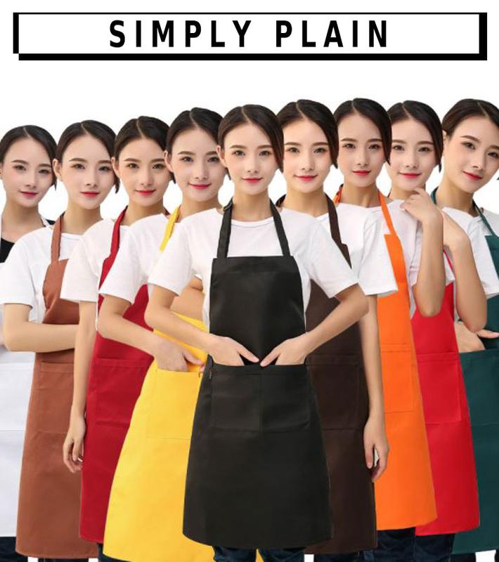Elitrend Unisex Plain Long Waist Apron with pocket Great for Home ...