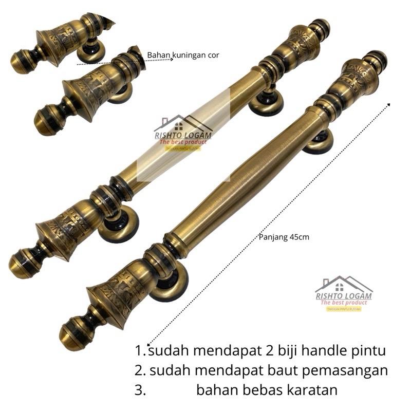 Handle pintu kuningan gagang pintu klasik tarikan pintu kuningan - Shop ...