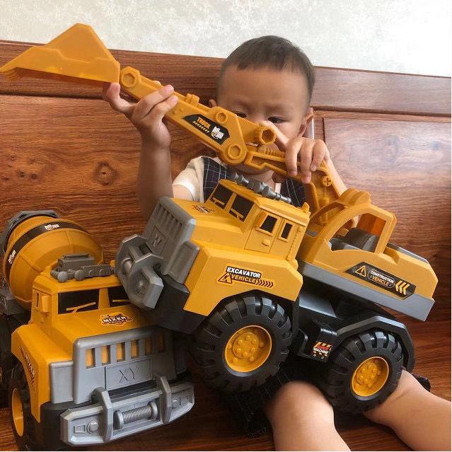 Mainan Kereta Kejuruteraan Simen Inersia Penggali Super Besar, Untuk ...