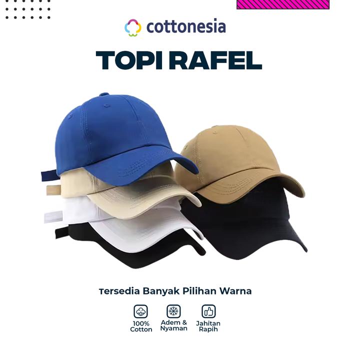 Promo Cottonesia Topi Rafel I Topi Custom Sablon DTF Bahan Cotton 100% ...