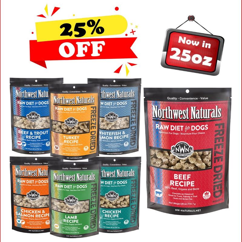 [Large Pack] Northwest Naturals Freezed Dried Nuggets 25oz -Beef ...
