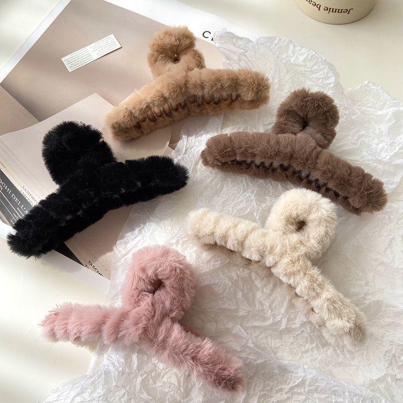 Korean Plush Large Catnip Autumn/Winter Coffee Color Disc Hair - TikTok ...