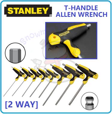 T-HANDLE ALLEN WRENCH STANLEY 3MM 4MM 5MM 6MM 8MM 10MM T SHAPE HEXAGON ...