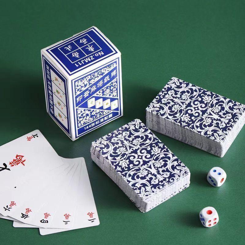 Portable Mahjong 144 cards Mahjong Chinese Cards Game Travel - Shop ...