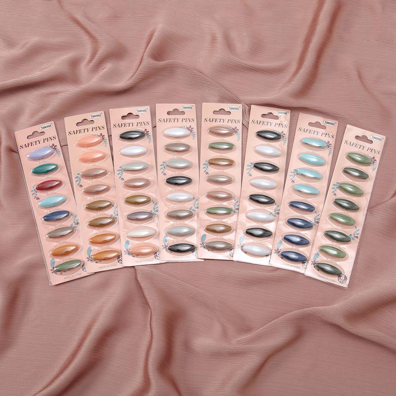 XIBA 8Pcs Muticolor Plastic Brooch Hijab Pin Set Muslim Hija - TikTok ...
