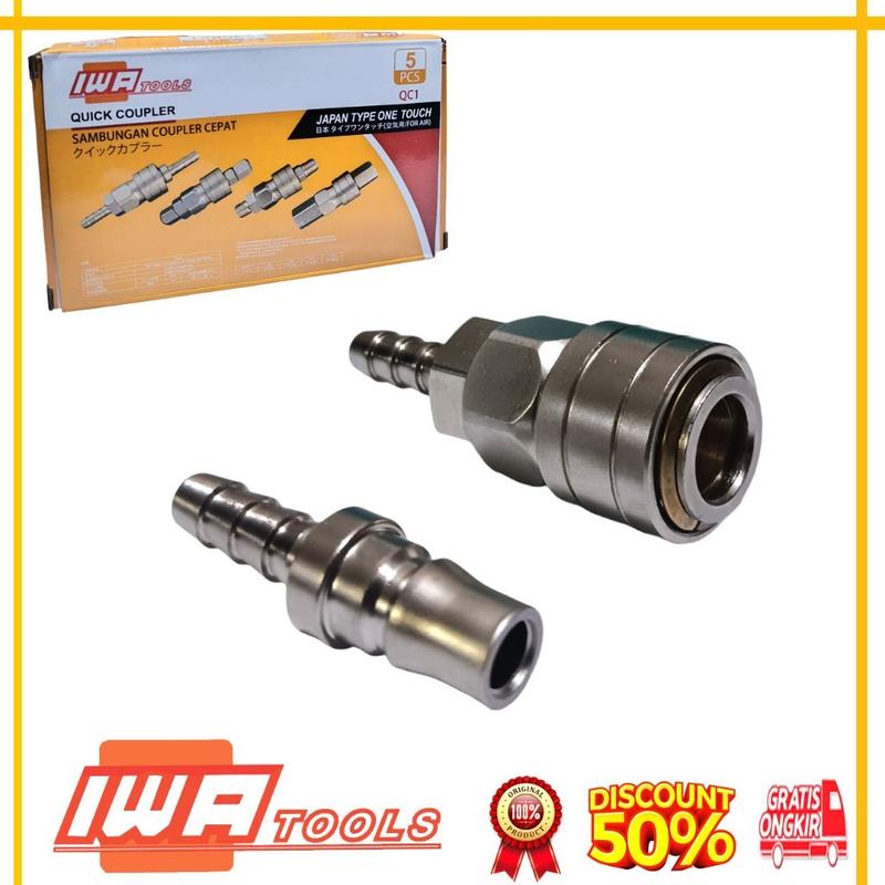 READY IWA QUICK COUPLER ANGIN SH-20 PH-20 ONE TOUCH JAPAN SAMBUNGAN ...