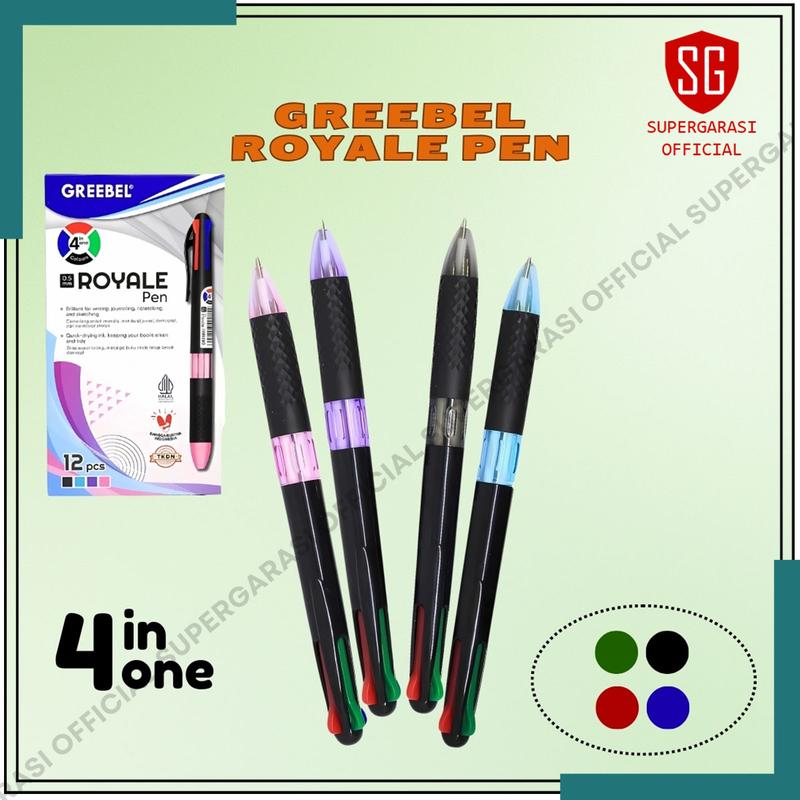 Pulpen 4 warna 0.5mm ballpen royale bolpoin greebel bolpen satuan ...