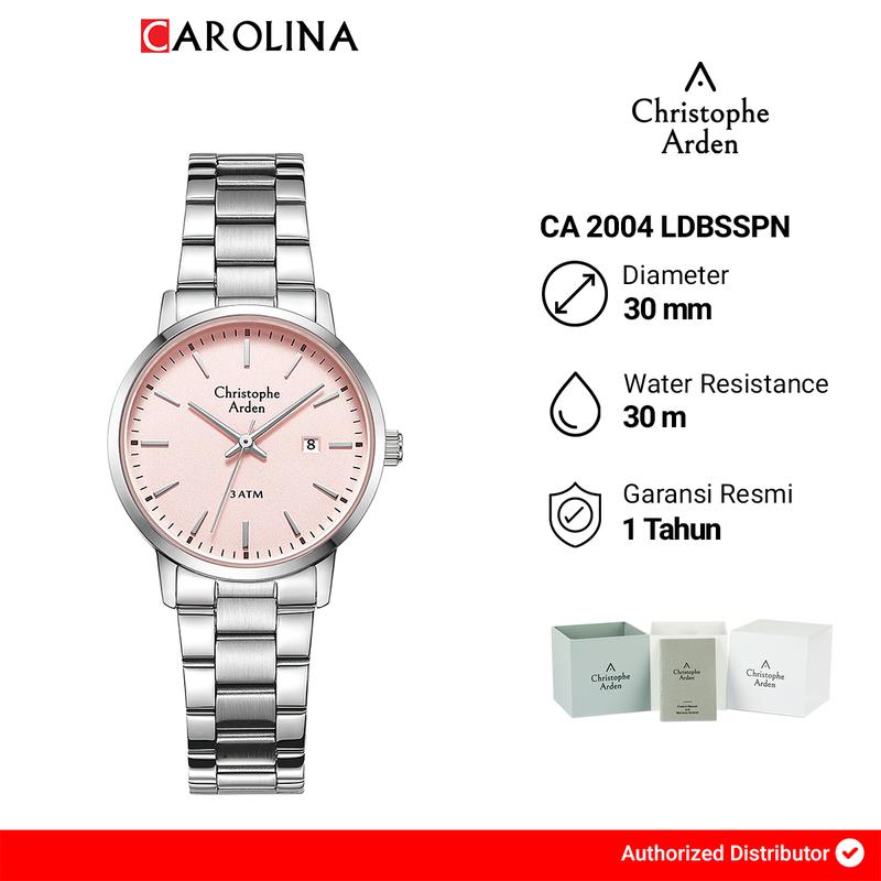 Jam Tangan Wanita Christophe Arden CA 2004 LDBSSPN Pink Dial - Shop ...