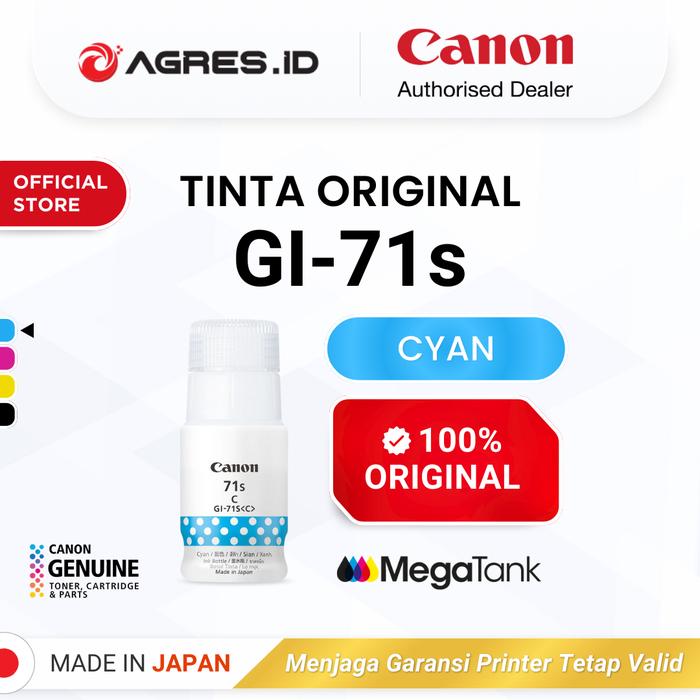 Jual 100% ORIGINAL Tinta Canon GI 71 Small Cyan - Printer G1730 G1737 ...
