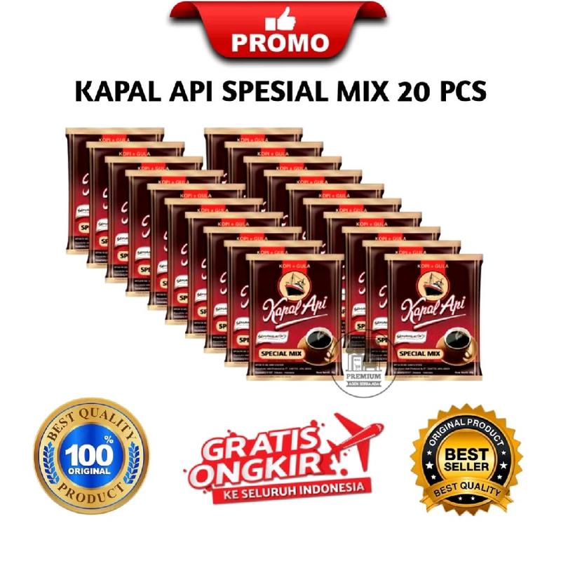 Promo Paket (20 Sachet) Kopi Kapal Api Spesial Mix 23 Gram Murah - Shop ...