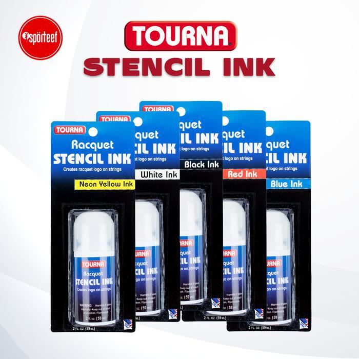 PREMIUM (READY) terjamin Tourna Stencil Ink Racket / Tinta Cat Senar ...