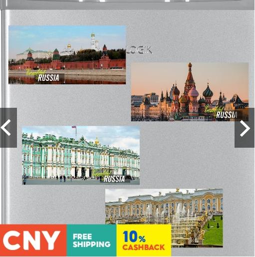 Russia Moscow Kremlin Souvenir Fridge Magnet Sheet 10 cm x 5 - TikTok ...