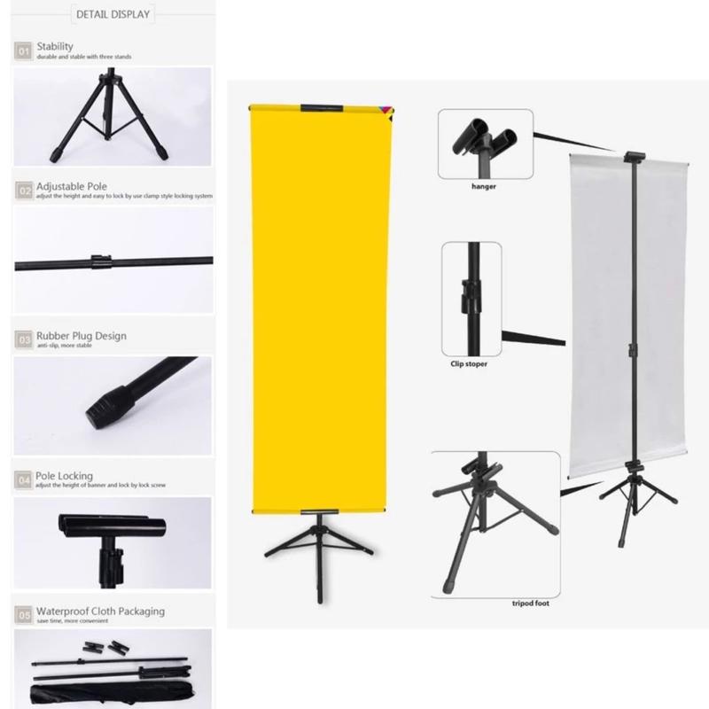 Bunting Tripod Stand Banner 2x6 feet Poster Display Holder Promotion ...