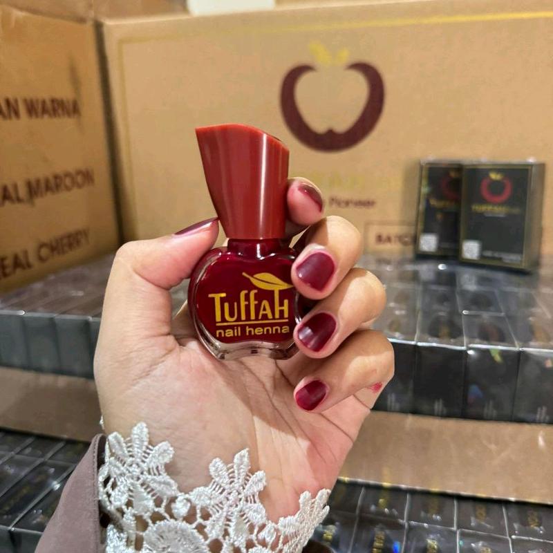 Tuffah Nail Henna 10ml Maroon Tahan Lama Art Kutek - Shop | Tokopedia