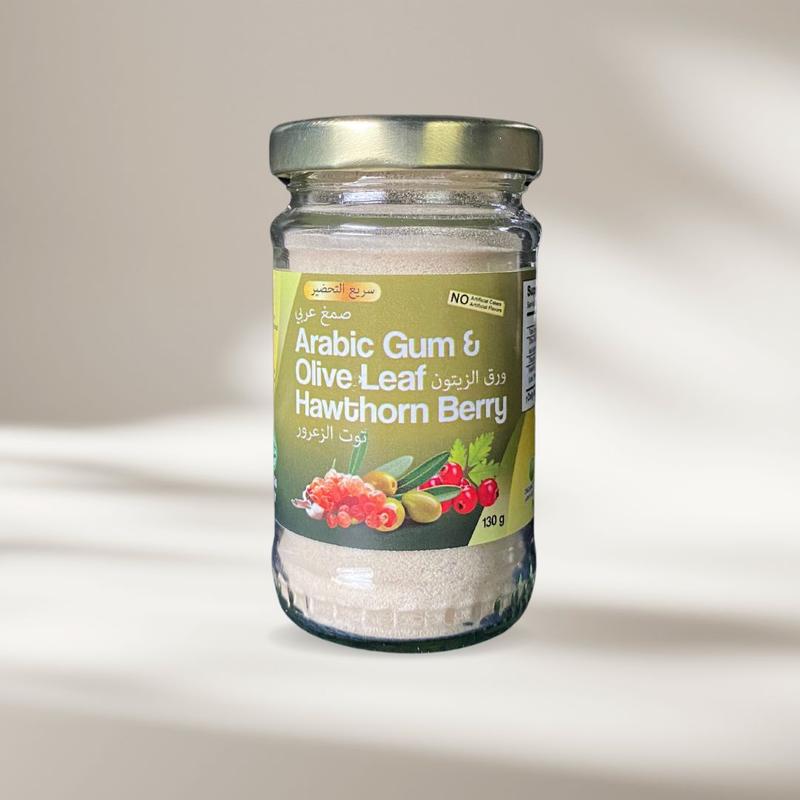 Getah Arab (Gum arab) Daun Zaitun, Beri Hawthorn | 120g termasuk ...