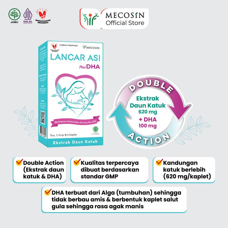 Lancar Asi Plus DHA 30 Kaplet / Suplemen Ibu Hamil / Extract Daun Katuk ...