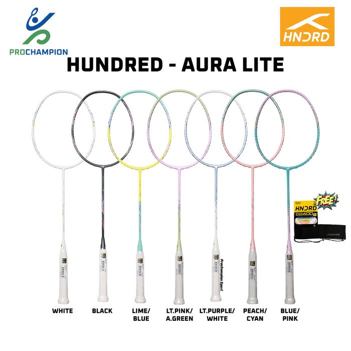 Promo Raket Badminton Hundred Aura Lite Series - Blue Pink - Jakarta ...