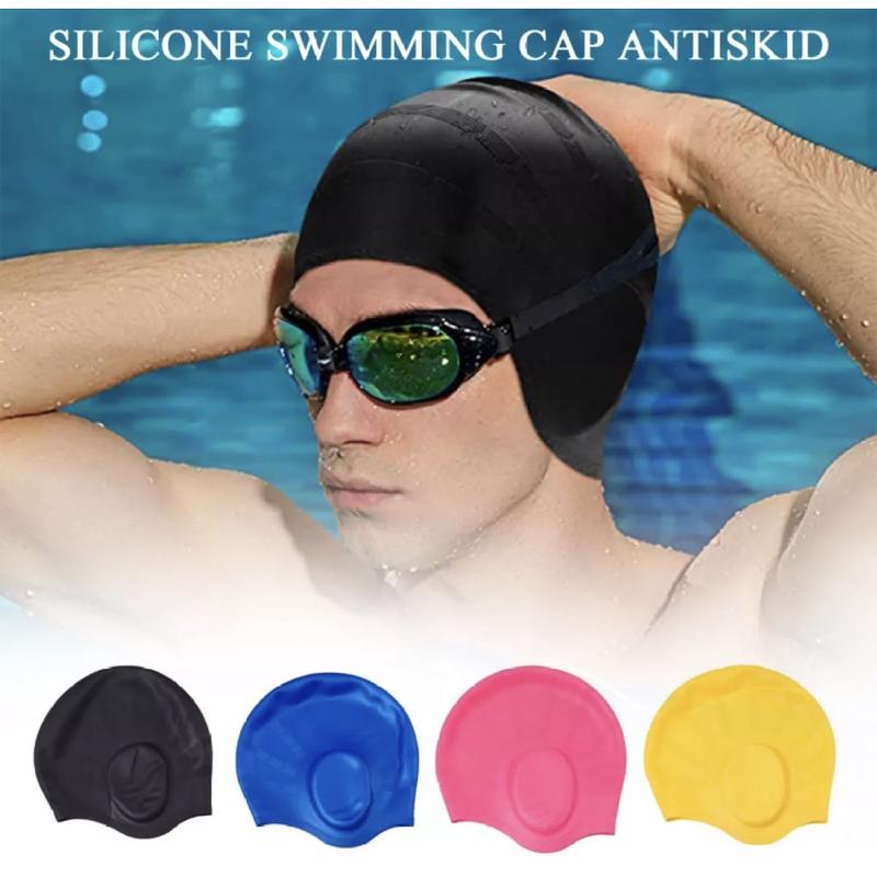 Waterproof Swimming Cap Swim Cap Water Resistant Topi Renang - TikTok ...