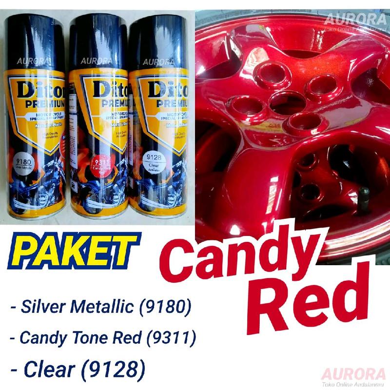 PAKET Candy Merah Diton Premium ( Silver Metalik 9180 + Cand - Shop ...