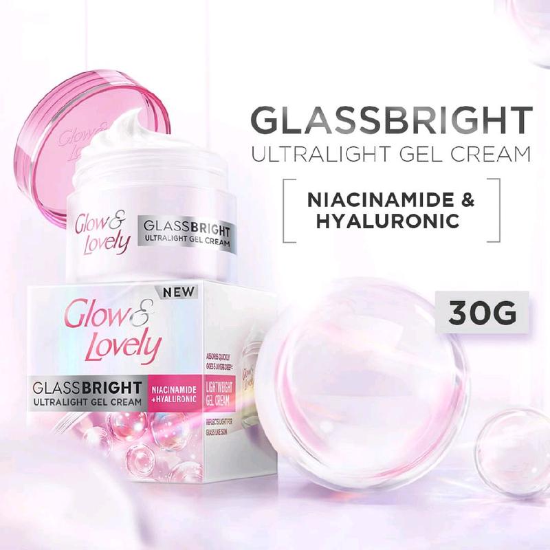 Glow & Lovely glass bright ultralight gel cream 30 gram dan 50 gram ...