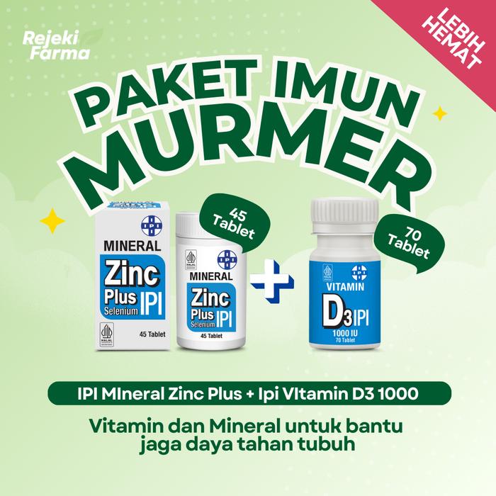 Jual Paket Bundle Bundling Imun - Ipi Zinc Plus mineral Selenium ( 45 ...