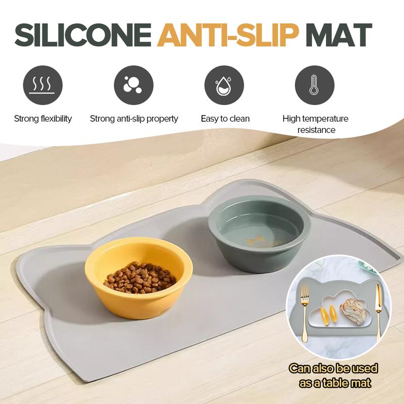 Pet Silicone Food Mat Food Feeding Pad Cat Dog Table Mat Floor - TikTok ...