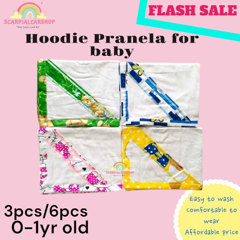 6PCS/3PCS BABY PRANELA RECEIVING BLANKET WITH HOODIE WHITE BIAS ...