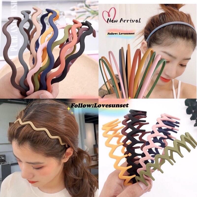 Matte Hairband/ Headband/Cekak Rambut Getah 0.8cm Men Women - TikTok ...