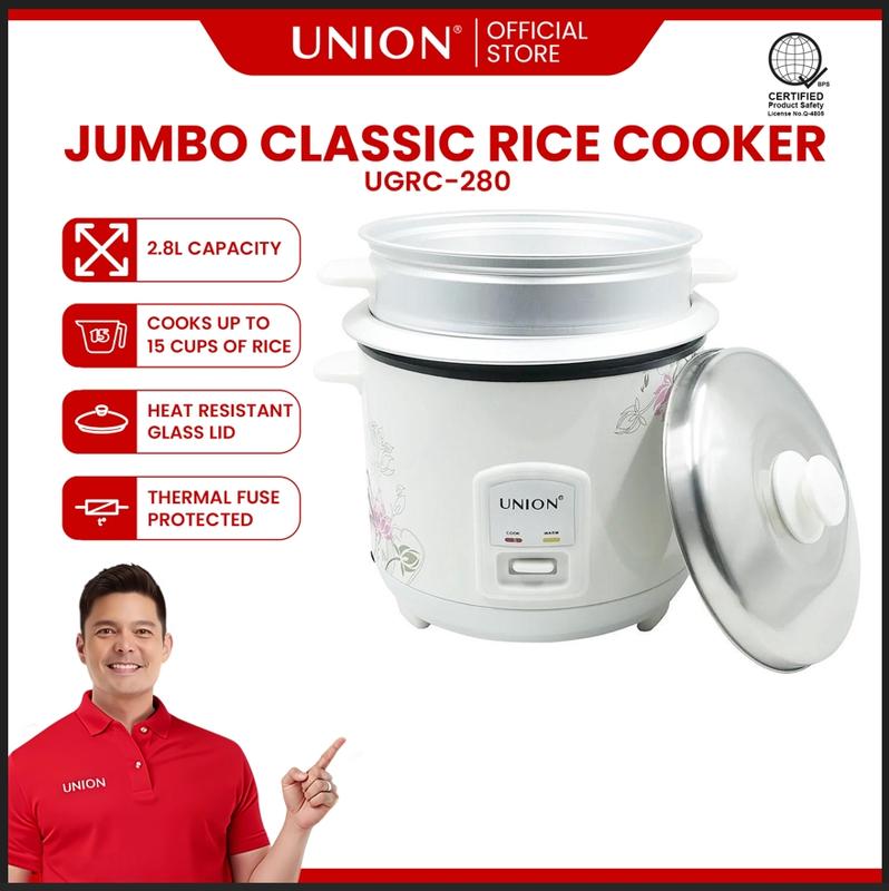 Union UGRC-280 2.8L Jumbo Classic Rice Cooker and Warmer wit - TikTok ...