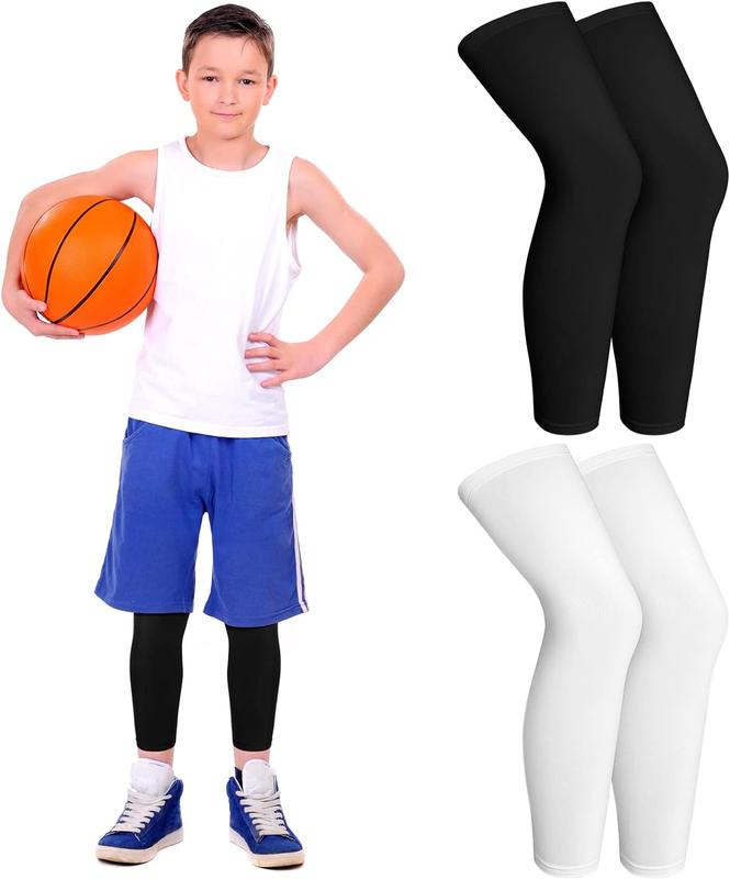 Kids Long Compression Leg Sleeves Non Slip UV Protection Thigh - TikTok ...
