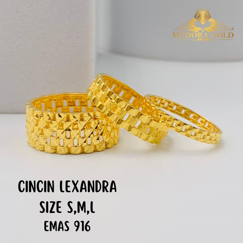 MYDORA Cincin Lexandra Padat Size S,M,L | Emas 916/22k - TikTok Shop ...