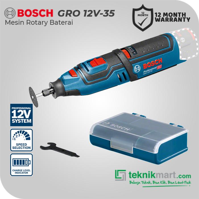 Promo Bosch Cordless Rotary Tool / Mesin Gerinda Baterai 12Volt GRO 12V ...