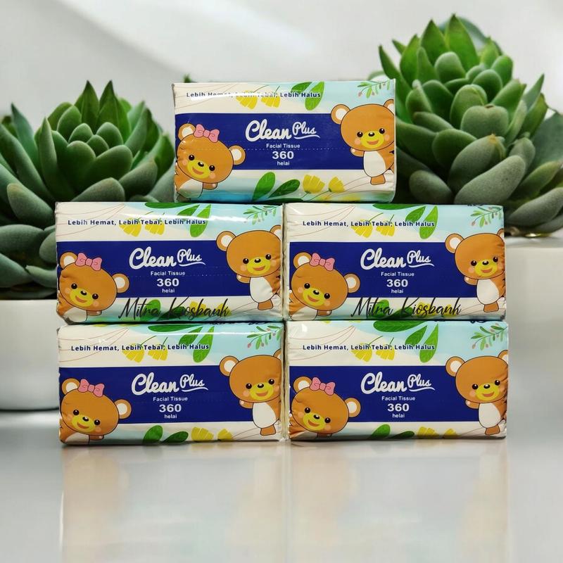 Paket (5 pack) Clean Plus 360 Helai Softpack Facial Tissue Tisu - Shop ...