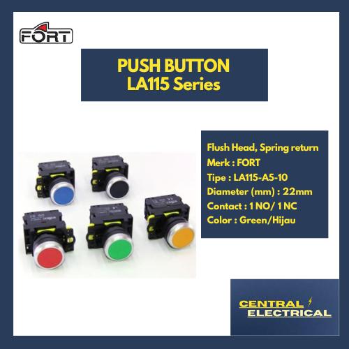 Jual FORT Push Button (LA115 Series) 22mm 5 Warna merk FORT tipe LA115 ...