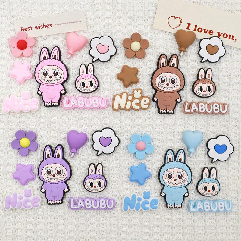 LABUBU JIBBITZ 8PC Accessories Decorative clasp card Tong Chi - TikTok ...