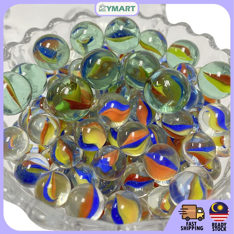 Glass marbles 11mm / 16mm [1 packet 90pc Green Marbles / 50 White ...