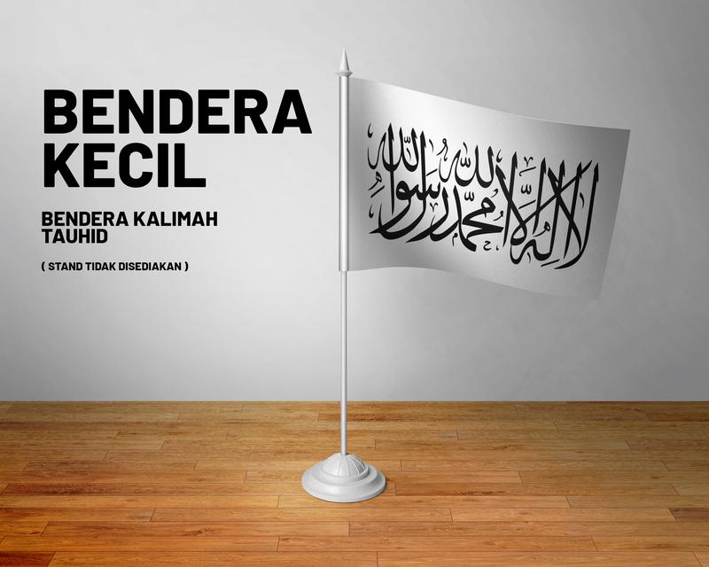 TAUHID KECIL PUTIH BENDERA TABLE FLAG QUALITY FLAG MATERIAL THE ...