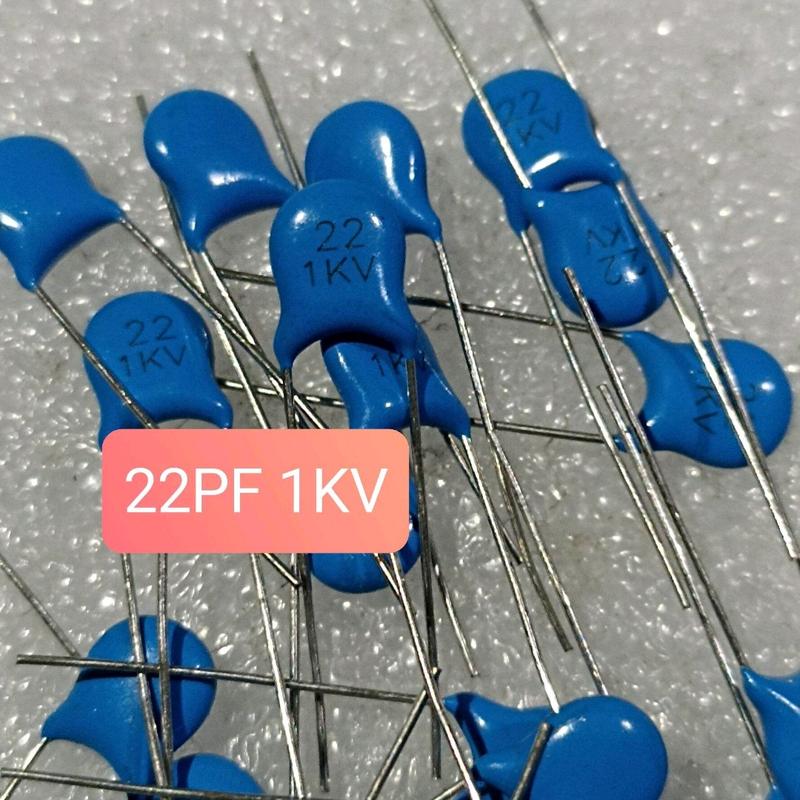 10BUAH KAPASITOR CERAMIC 22PF 1KV KERAMIK 22PF 1KF 22 PF BIRU - Shop ...