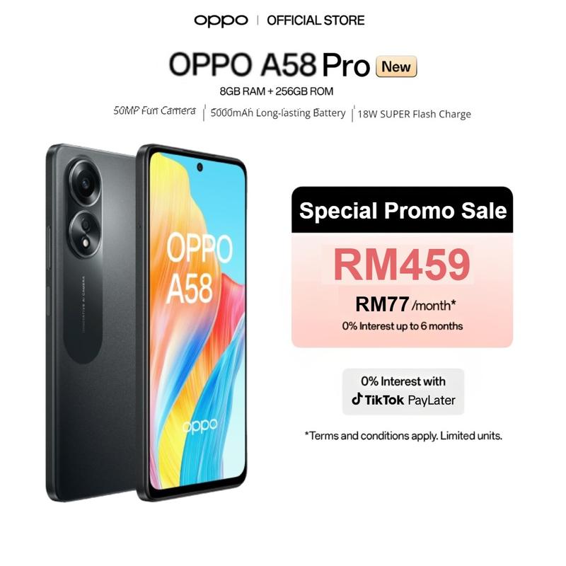 [Refurbished] OPPO A58 PRO 5G (8GB+256GB) 6.72" LCD FHD l MediaTek G85 ...