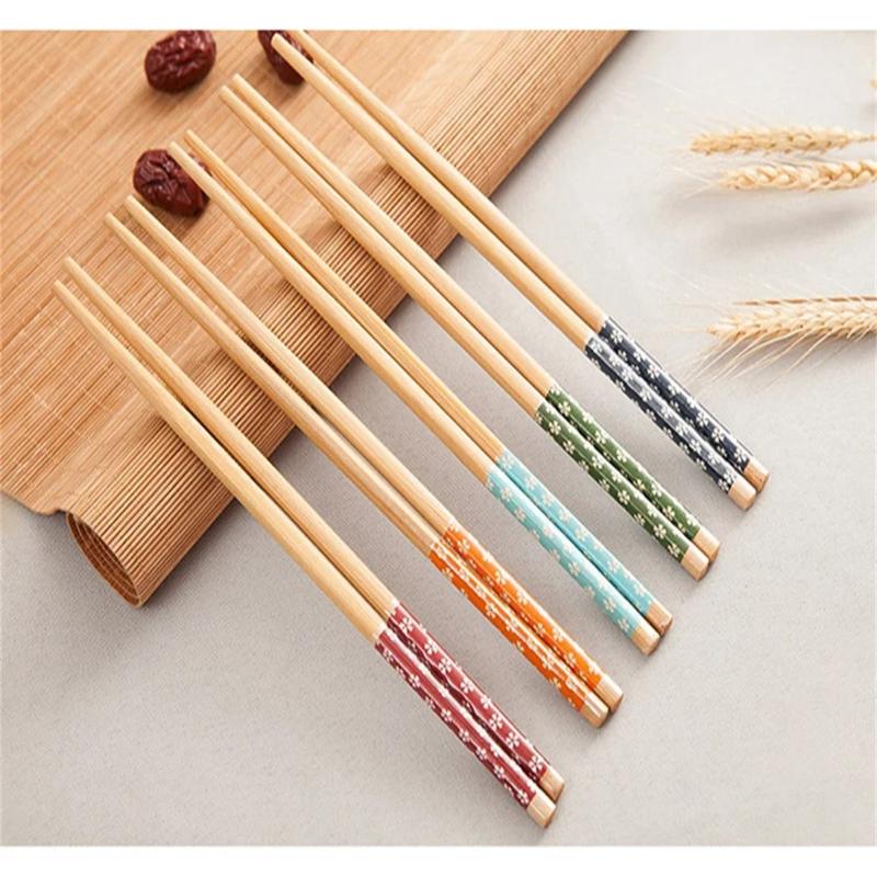 1Pairs Hot Pot Anti Slip Design Printed Chopsticks Reusable 24CM ...