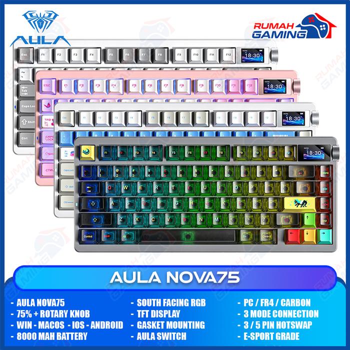 Promo AULA NOVA75 - 75% - 3 Mode Connection - TFT Display - Gasket ...