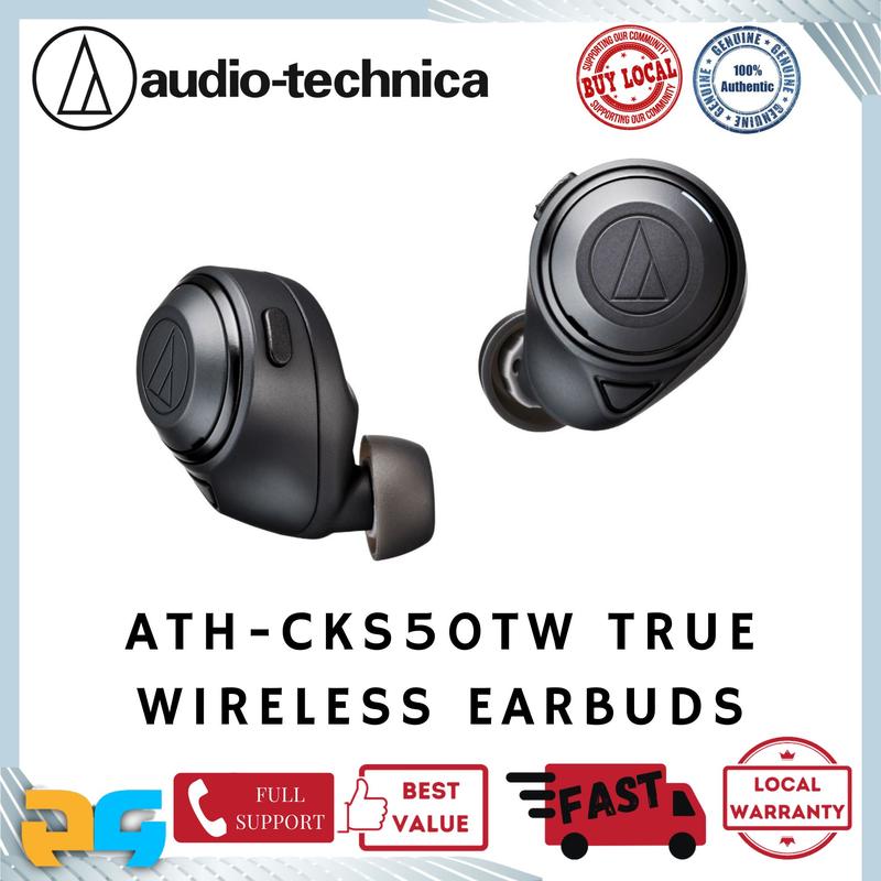 Audio Technica ATH-CKS50TW Solid-Bass True Wireless TWS Earbuds - TikTok Shop Singapore