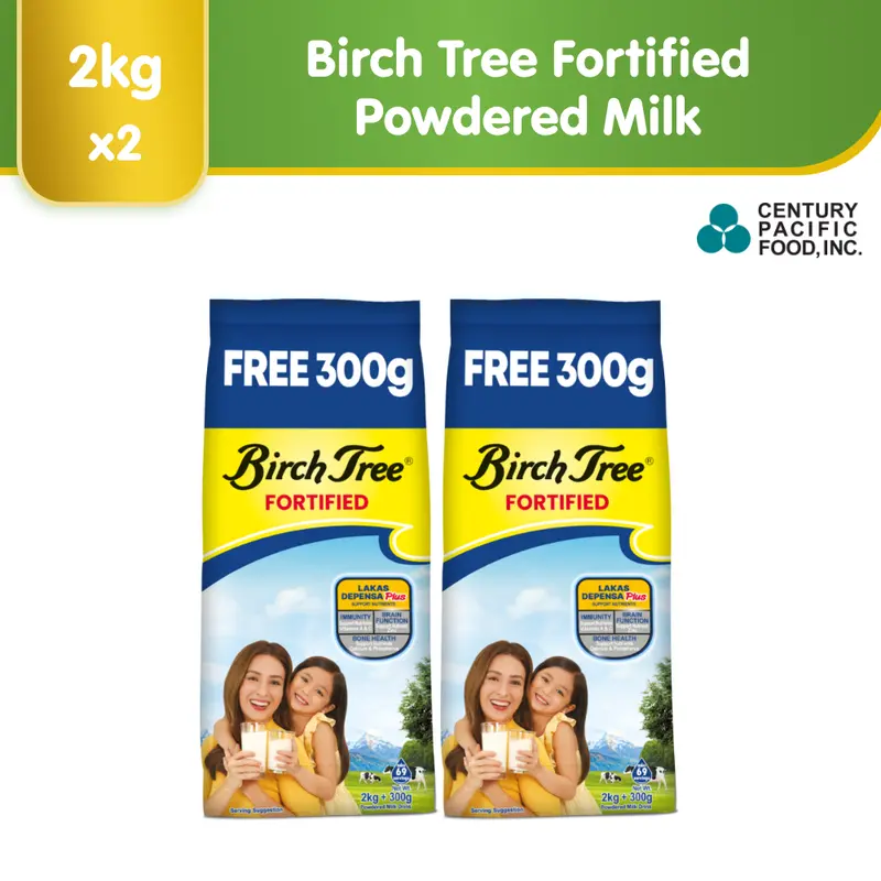 Birch Tree Fortified Powdered Milk Twin Pack 64g x96 - Supports ...
