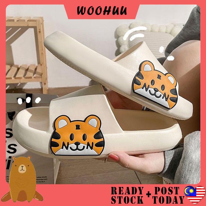 READY STOCK WOOHUU Cute Cartoon Tiger Wanita Selipar Women Slipper ...