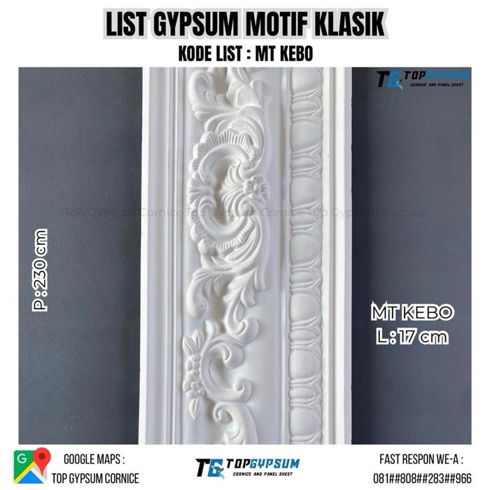 Jual LIST GYPSUM MOTIF KLASIK ELEGAN ( BESAR ) Lebar 17 cm - 20 cm ...