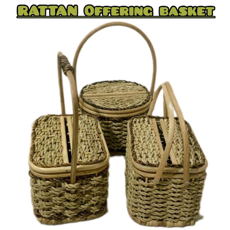 Rattan Offering Basket / Collection basket /New look - TikTok Shop ...